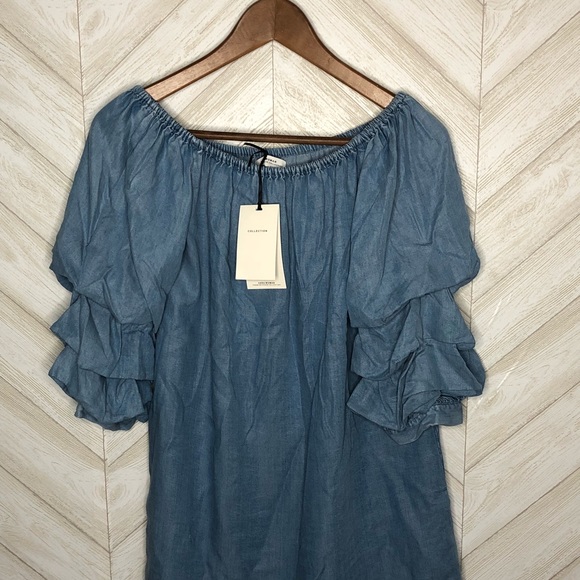 Zara | Dresses | Zara Woman Ruffle Sleeve Dress | Poshmark